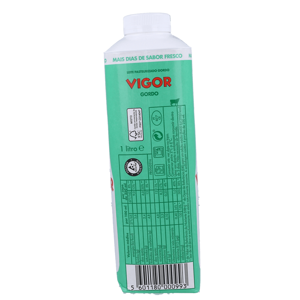 Leite Pasteurizado Gordo VIGOR 1L | Compre no 360hyper | 360hyper - O ...