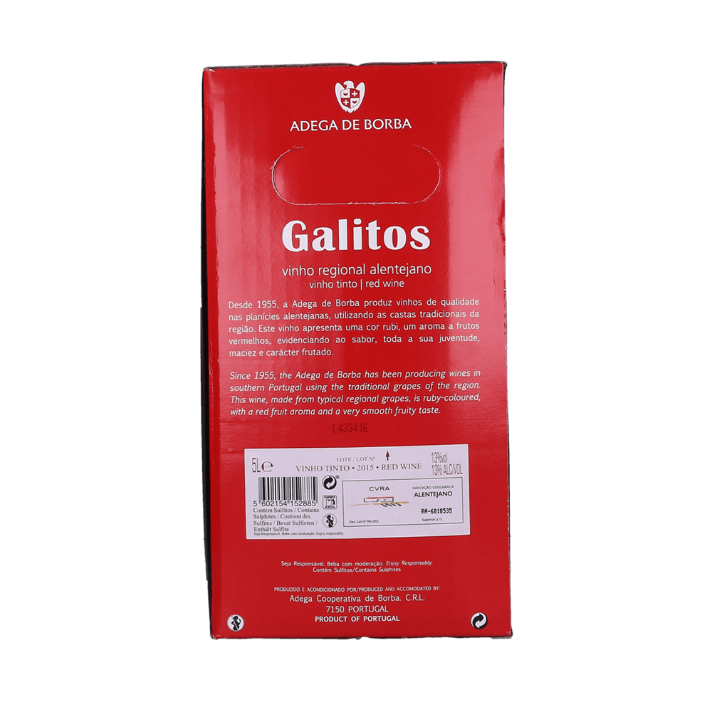 Vinho Tinto Bag In Box GALITOS 5L | Compre no 360hyper | 360hyper - O ...