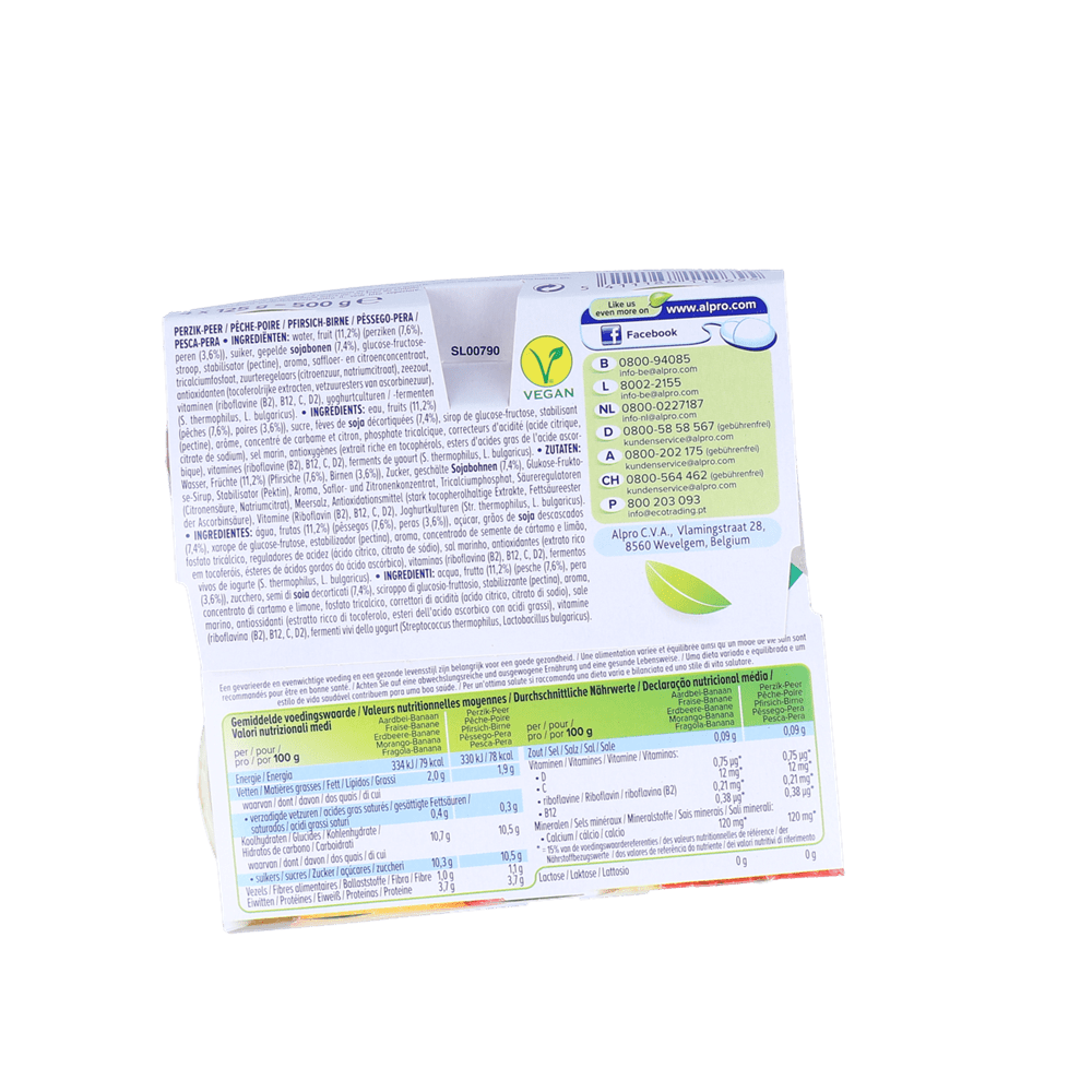 Iogurte de Soja Com Sabor Apolpa de Fruta ALPRO 4x125g | Compre no ...