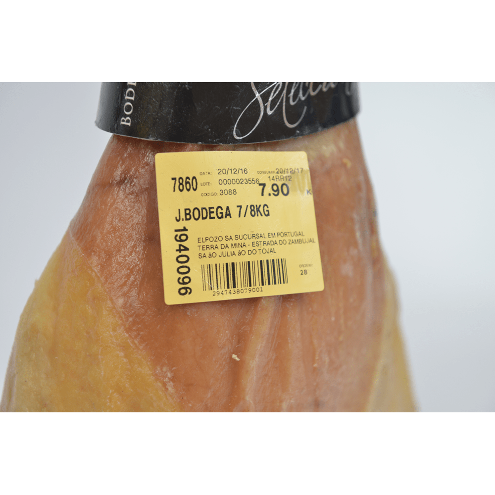 Presunto Serrano Inteiro com Osso El Pozo 8kg (kg) | Compre no 360hyper ...